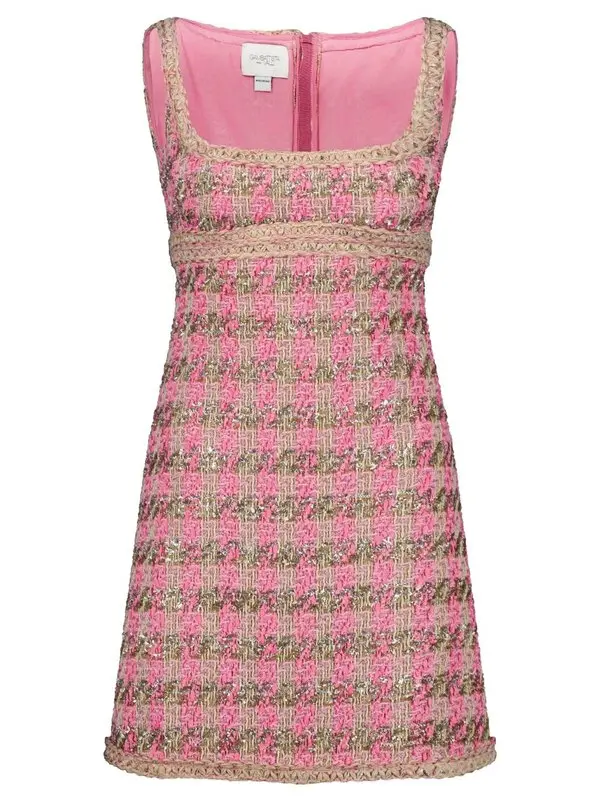 Giambattista Valli Lurex Tweed Minidress - Pink