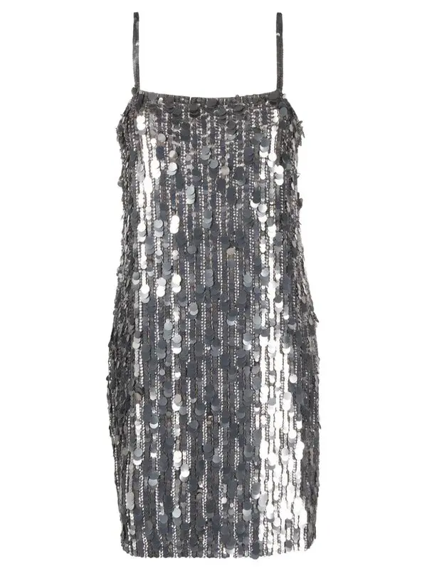 P.a.r.o.s.h Sequinned Mini Dress - Silver