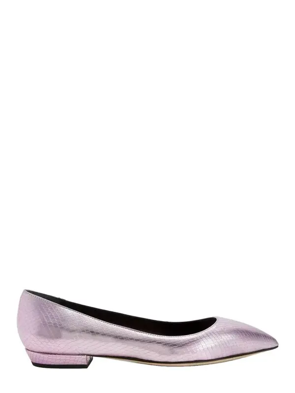 GIUSEPPE ZANOTTI Dhalia Leather Ballerina Shoes - Pink