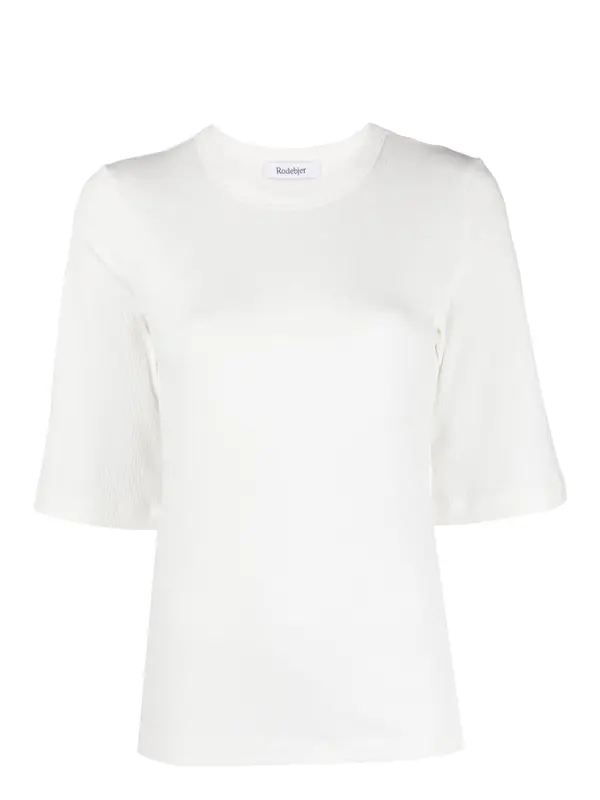 Rodebjer Fine-ribbed Organic Cotton T-shirt - White