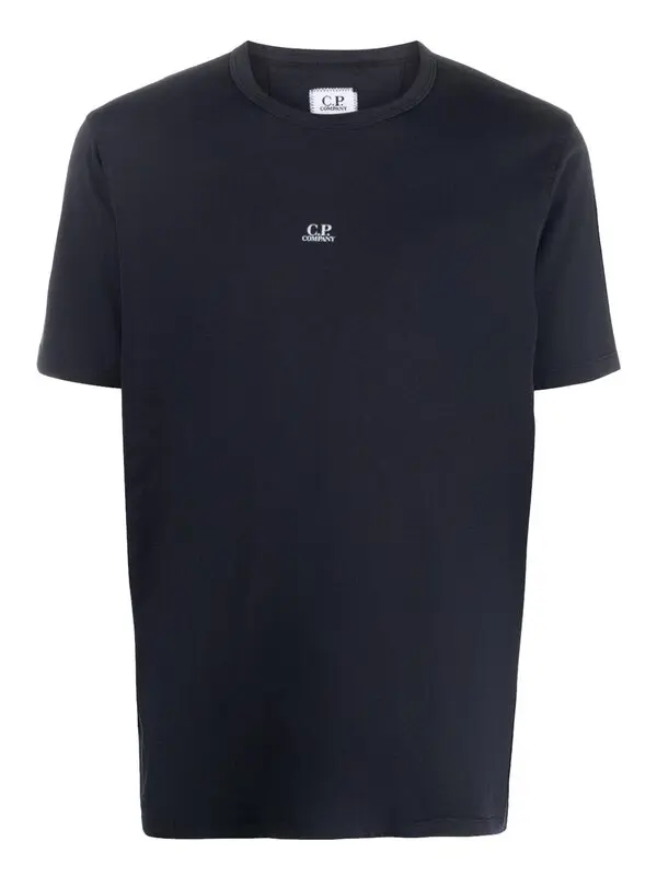 C.P. COMPANY Logo-print Cotton T-shirt - Blue