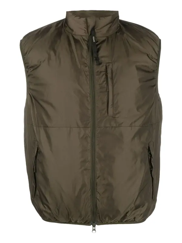 Aspesi Padded High-neck Gillet - Green