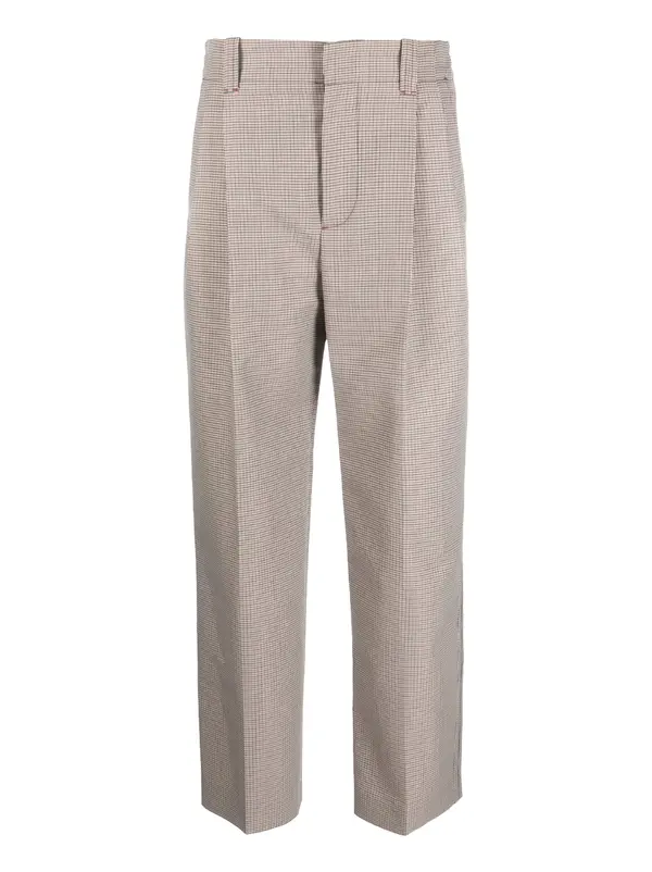 Marni Pleated Cropped Trousers - Neutrals