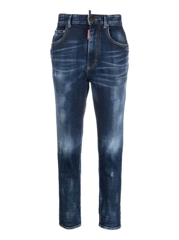 Dsquared2 High-waist Cropped Jeans - Blue