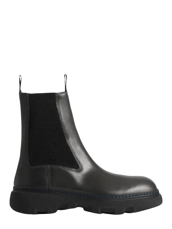 Burberry Leather Chelsea Boots - Black