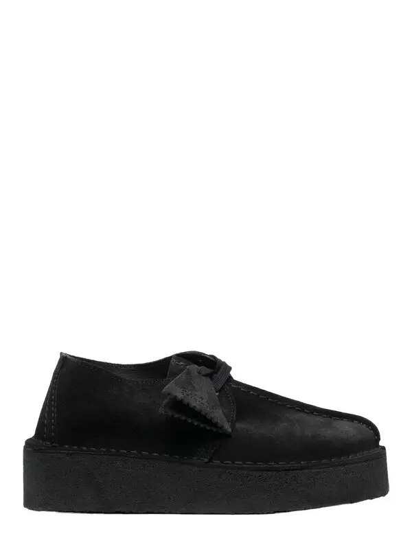 Clarks Platform-sole Leather Sneakers - Black