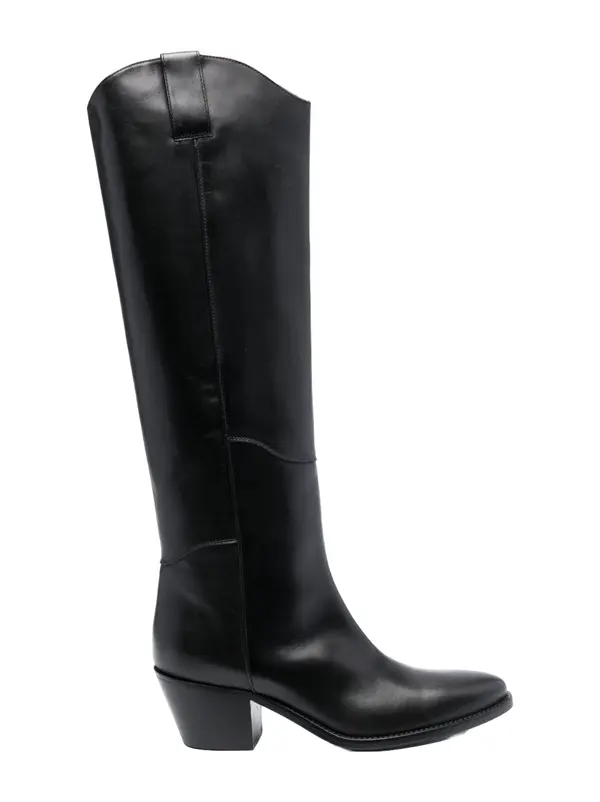 P.a.r.o.s.h 65mm Knee-high Leather Boots - Black
