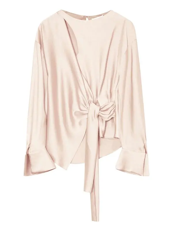 Simkhai Raffaella Knotted Top - Neutrals