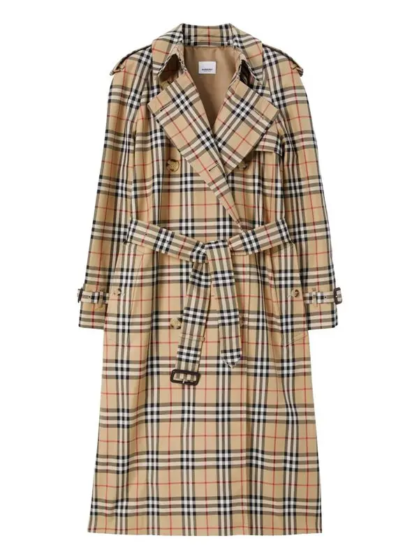 Burberry Vintage Check-print Trench Coat - Neutrals