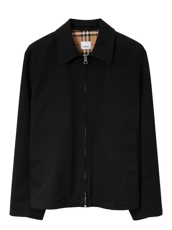 Burberry Ekd Logo-embroidered Jacket - Black