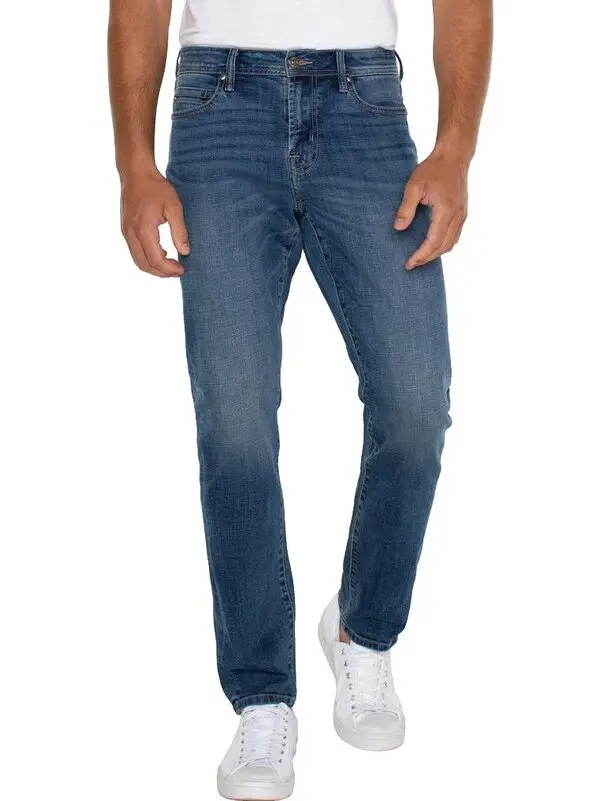 LIVERPOOL Kingston Modern Stretch Straight Leg Jeans - Riviera