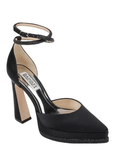 Badgley Mischka Eliana Ankle Strap Platform Pumps - Black