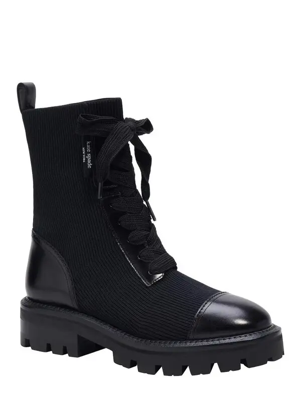 Kate Spade New York Winton Lace-up Boots - Black