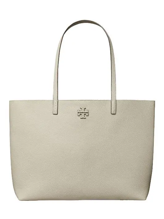 Tory Burch Mcgraw Leather Tote - Feather Gray