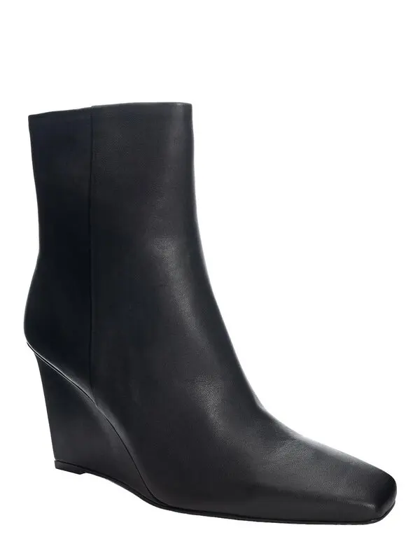 42 GOLD Olanna Leather Wedge Bootie - Black