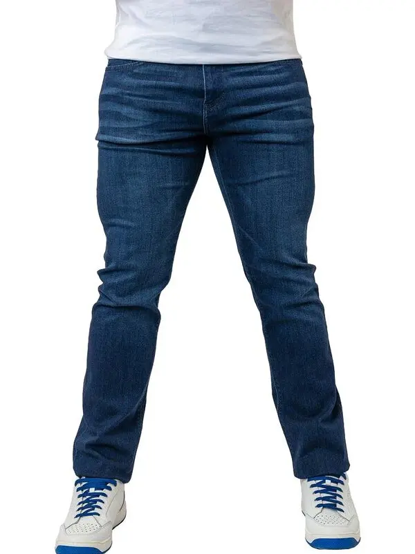 MACEOO Torn Stretch Denim Jeans - Blue