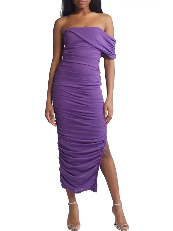 ELLIATT Ruched Strapless Dress - Orchid