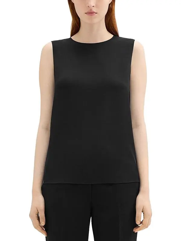 Theory Silk Sleeveless Tank - Black
