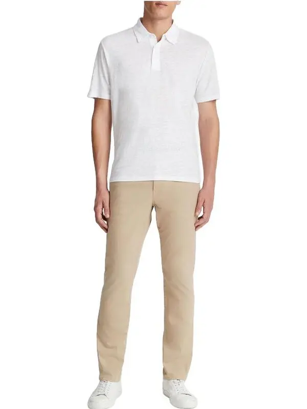 Vince Linen Polo Shirt - White