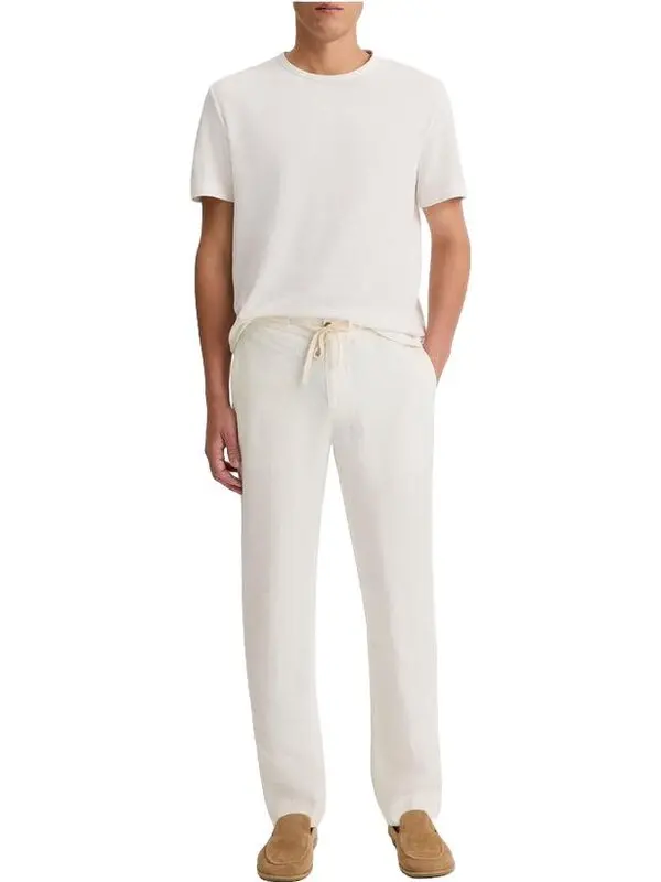 Vince Lightweight Hemp Pant - Neutral / White