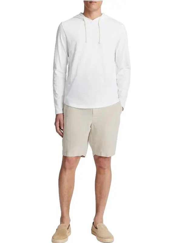Vince Textured Cotton Hoodie - White
