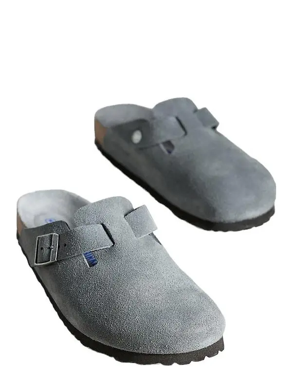 BIRKENSTOCK Boston Soft Footbed Clogs - Basalt Gray