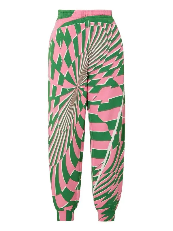 Stella McCartney Ed Curtis Printed Cotton Fleece Track Pants - Pink