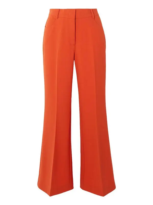 Stella McCartney Cropped Stretchtwill Flared Trousers - Orange
