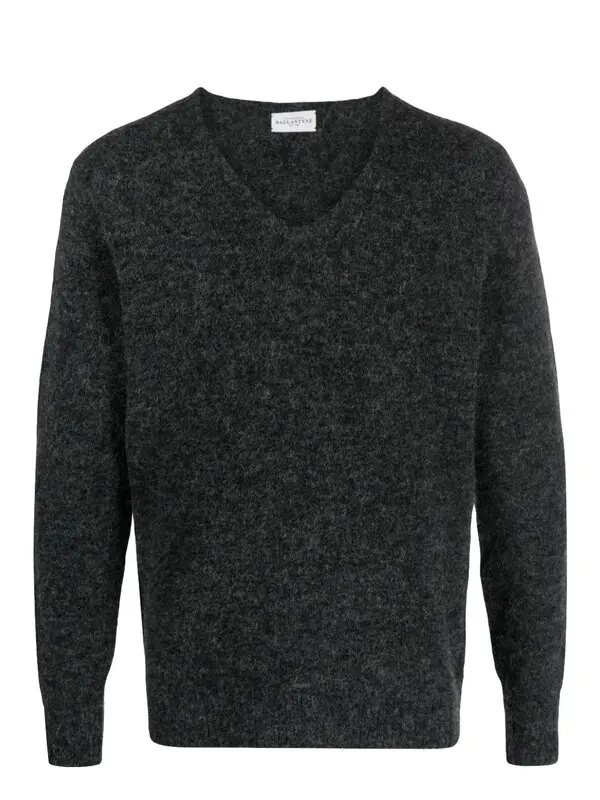 BALLANTYNE V-neck Pullover - Grey