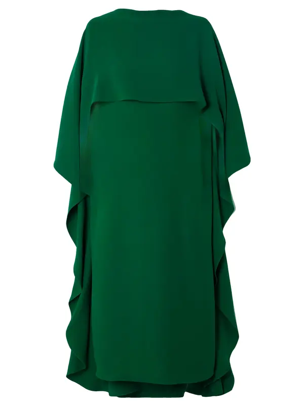 Valentino Garavani Cape-effect Midi Dress - Green