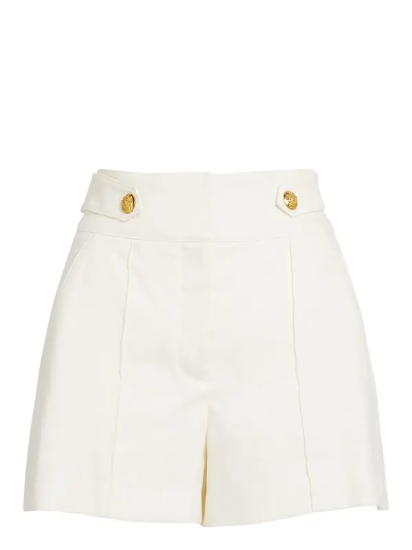 Veronica Beard Linen-blend Runo Shorts - White