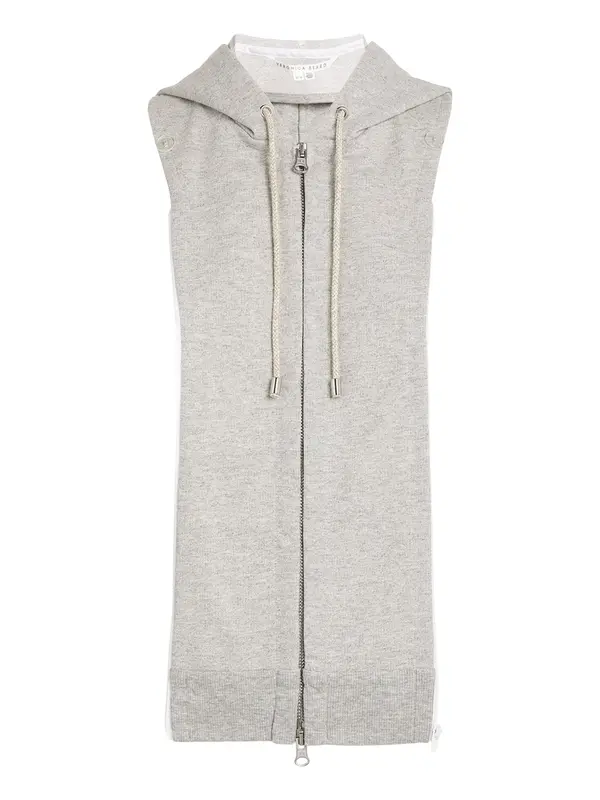 Veronica Beard Zip-up Hooded Dickey - Grey