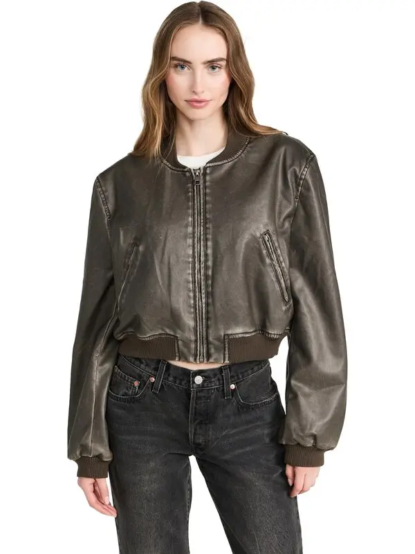 Lioness Allure Bomber Jacket - Charcoal