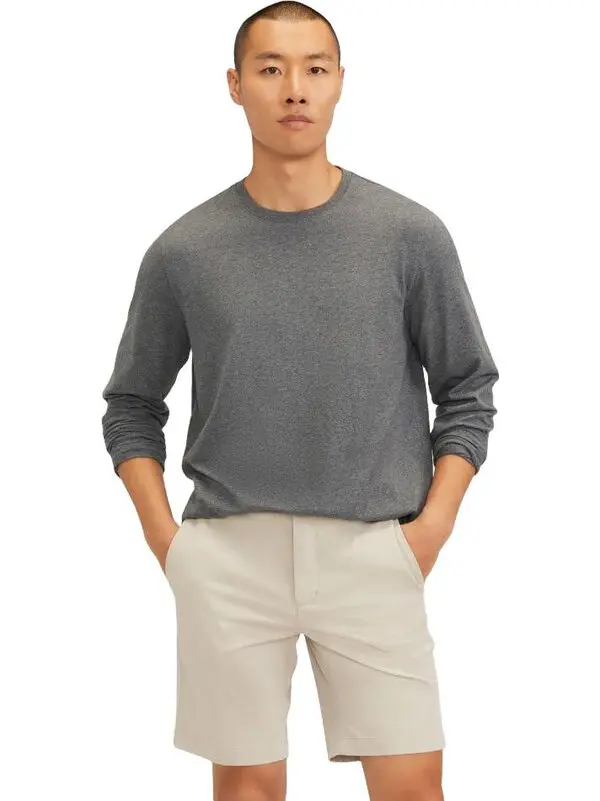 Everlane Essential Organic Long-sleeve Tshirt - Heathered Charcoal