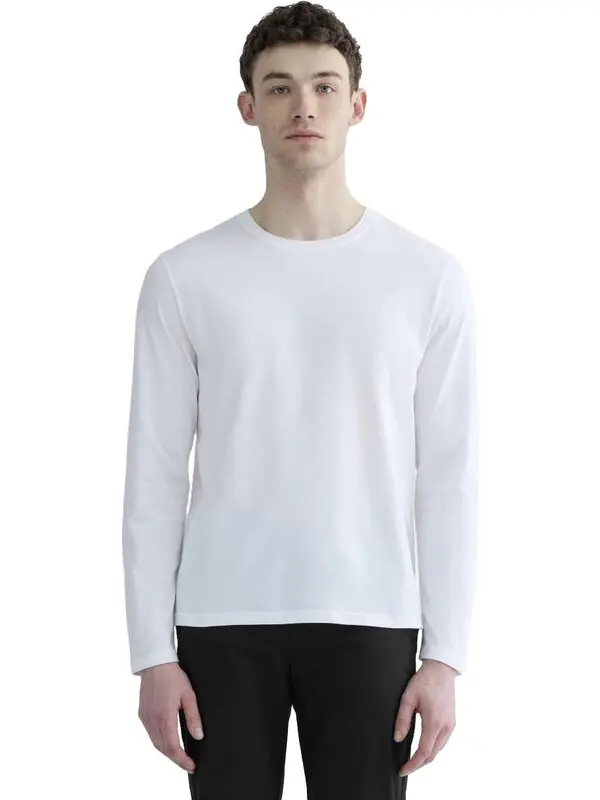 Everlane Essential Organic Long-sleeve Tshirt - White
