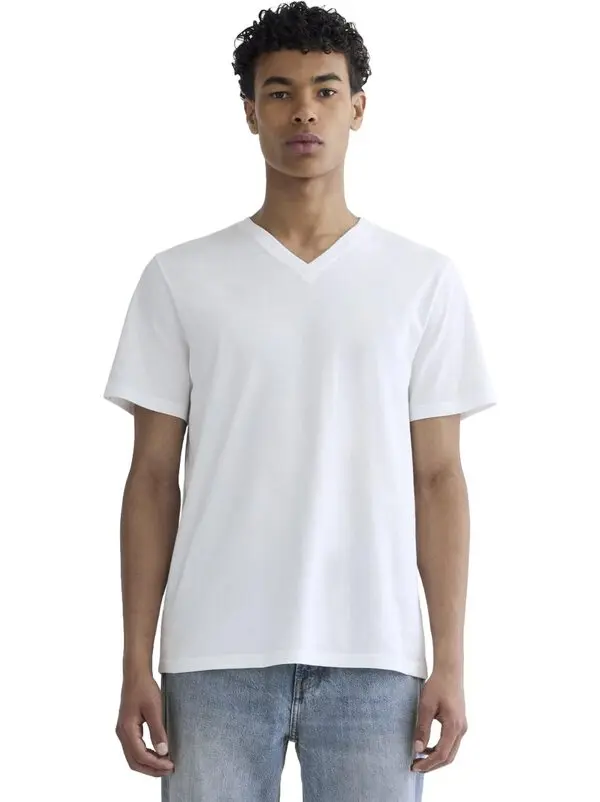 Everlane Essential Organic V-neck Tshirt - White