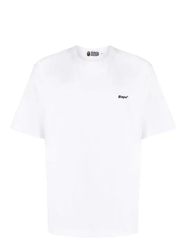 A BATHING APE Logo-patch Cotton T-shirt - White