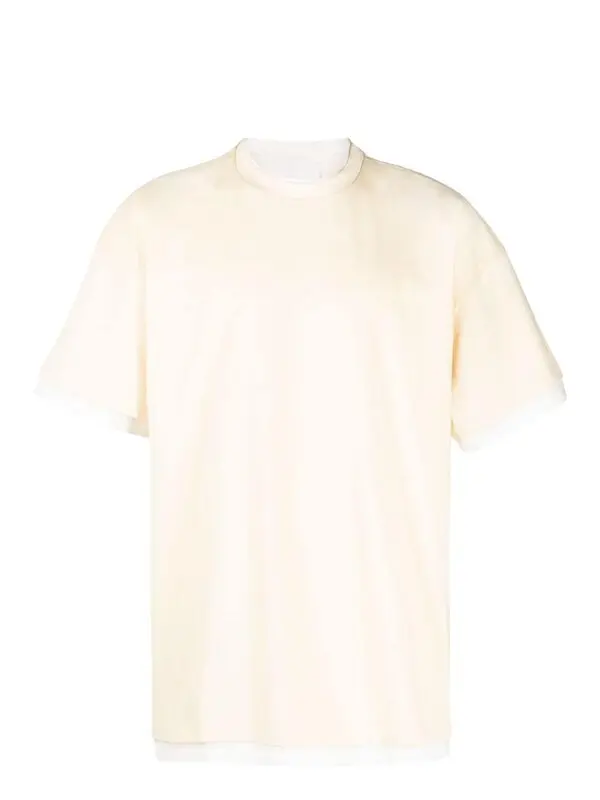 JIL SANDER Logo-print Two-tone T-shirt - Yellow