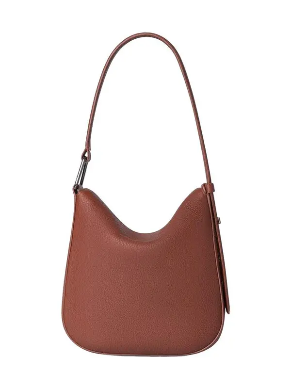 Akris Little Anna Napa Leather Hobo Bag - 044 Caramel