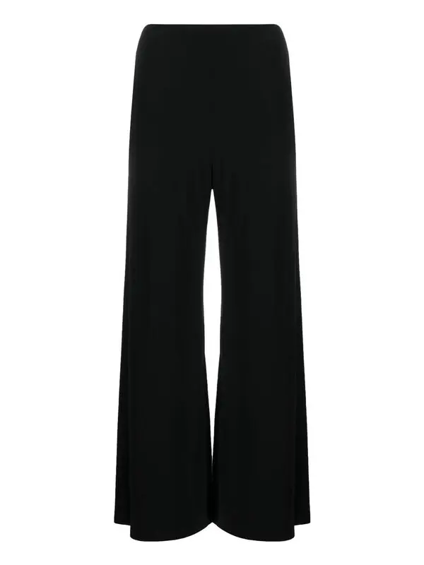 Norma Kamali Cropped Wide-leg Trousers - Black