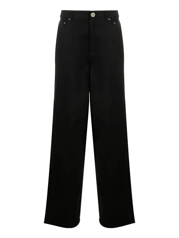 Remain Birger Christensen Logo-embellished Straight-leg Jeans - Black