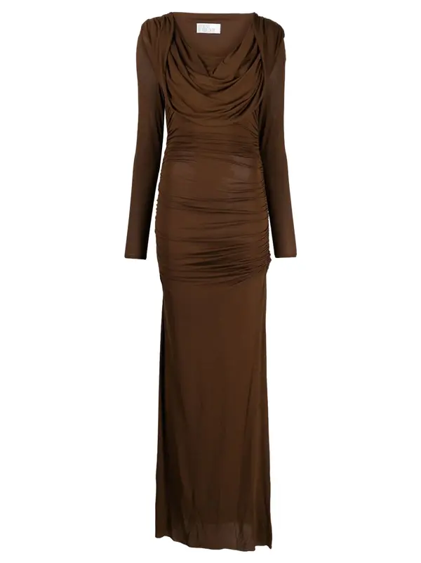 Giuseppe Di Morabito Cowl-neck Maxi Dress - Brown