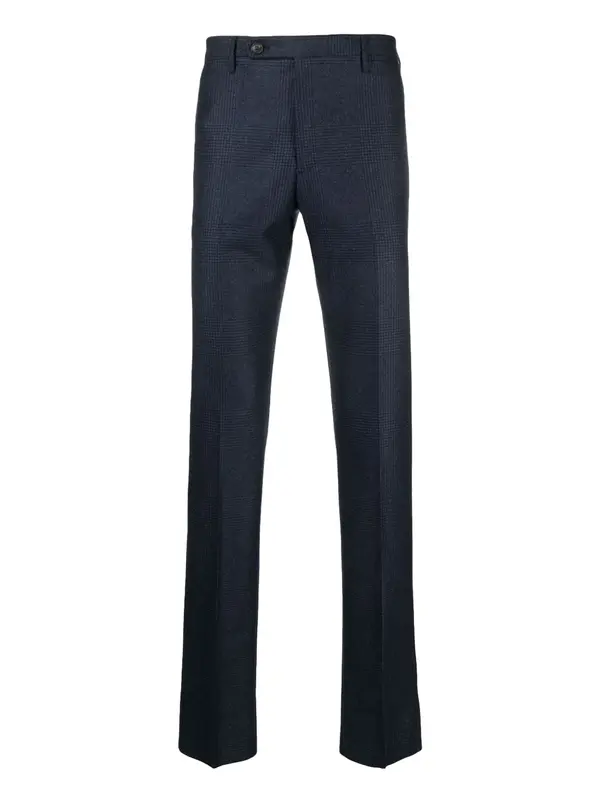 ROTA Checked Tailored Trousers - Blue
