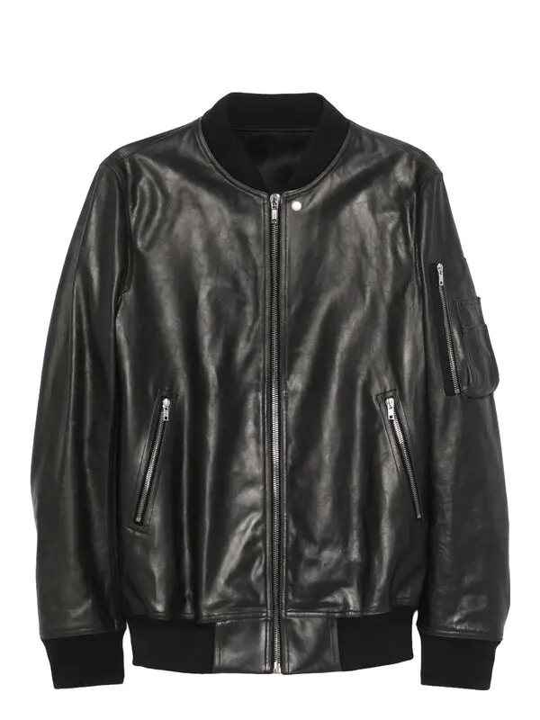 Rick Owens Classic Flight Leather Jacket - Black