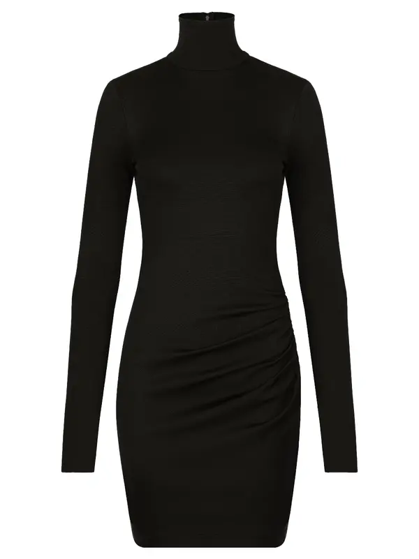 Dolce & Gabbana Ruched Mini Dress - Black