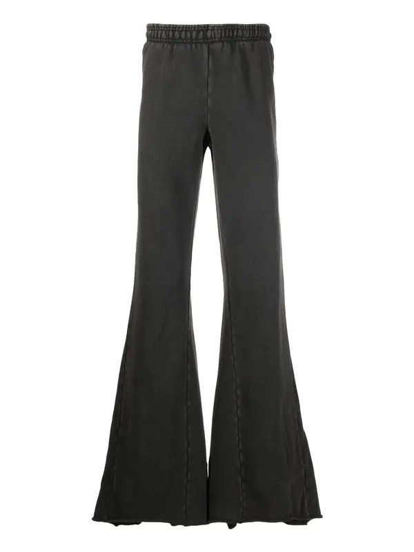ENTIRE STUDIOS Flared Cotton Track Pants - Black