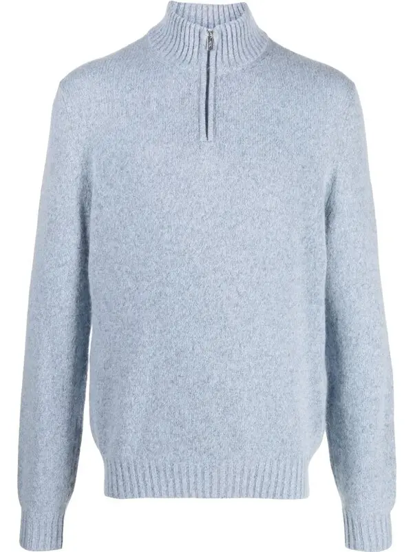 Fedeli Favonio Fine-knit Jumper - Blue