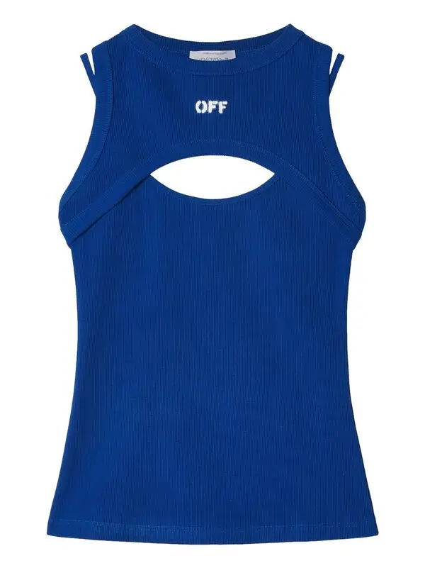 Off-White Logo-print Sleeveless Top - Blue