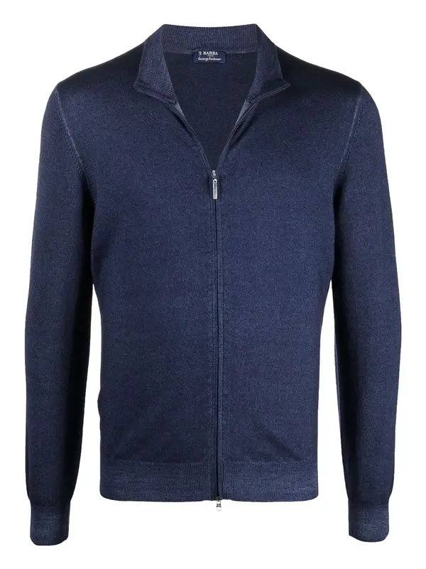 BARBA NAPOLI Zipped-up Cardigan - Blue