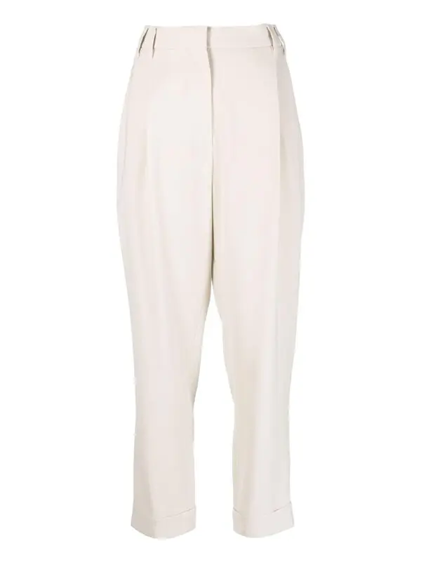 Brunello Cucinelli Straight-leg Tailored Trousers - Neutrals